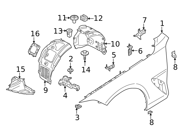 Genuine BMW 51-71-8-060-036 | Liner Extension | FREE Shipping on Most ...