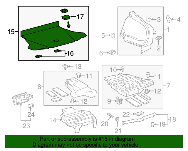 2016-2022 Toyota Floor Cover 58415-47090-C2 | Toyota Parts Center