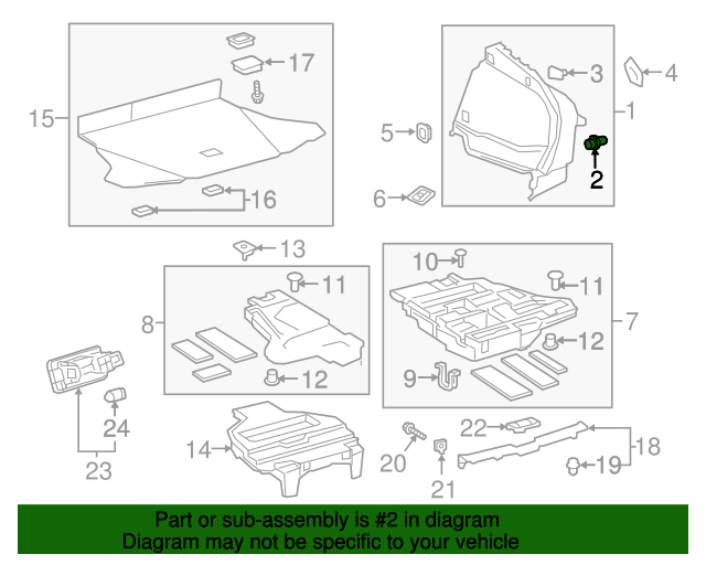 2016-2022 Toyota Side Trim Panel Clip 65487-47010 | Toyota Parts Center