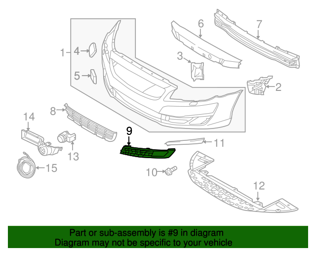 31323799 - Outer Grille - 2014-2016 Volvo S80 | Volvo OEM Parts Direct