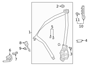 290-860-15-00-9C94 - Seat Belt Lap and Shoulder Belt 2019-2023 Mercedes ...