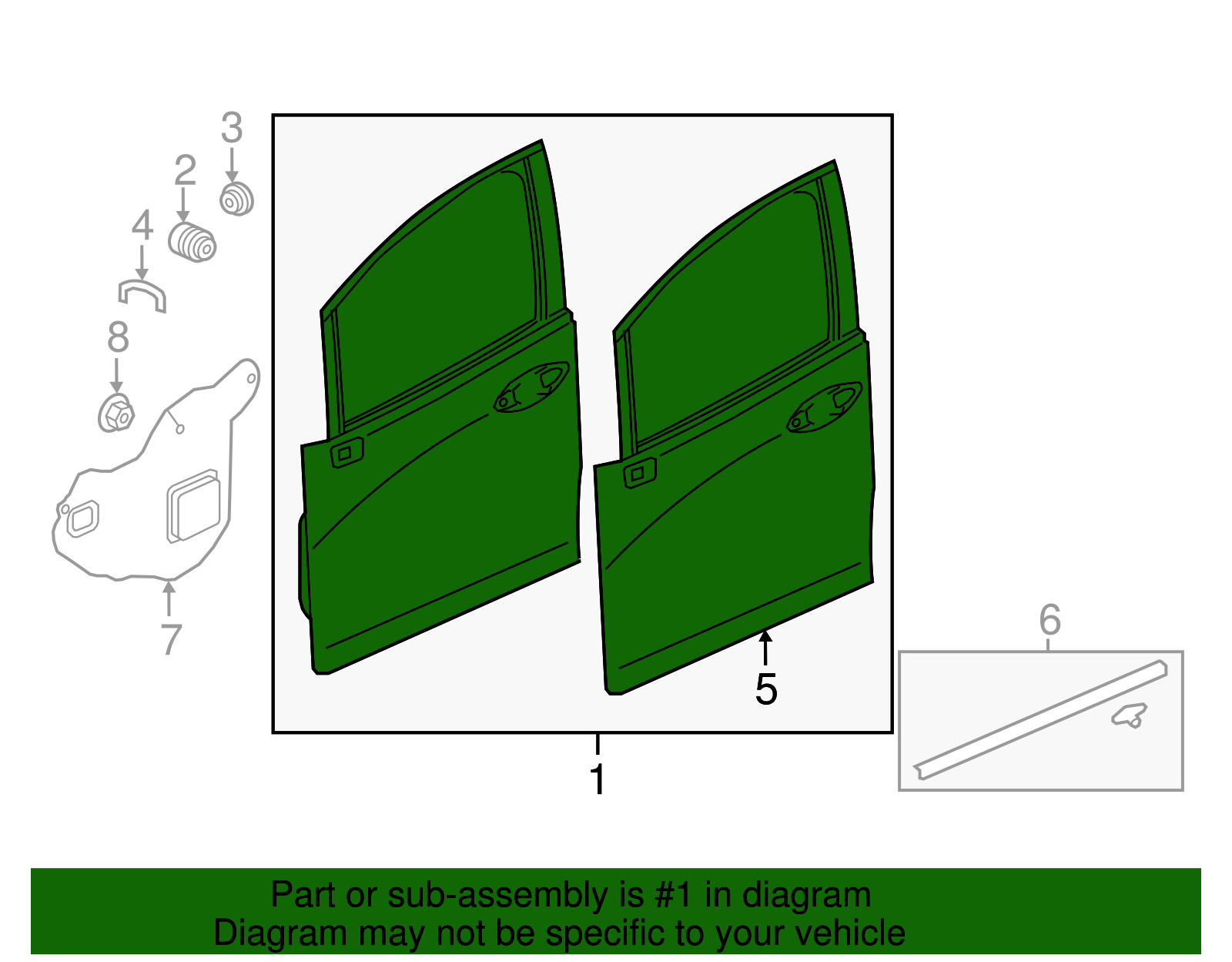 67050-T5R-A71ZZ - Door Shell 2015-2020 Honda Fit | Honda Parts Online