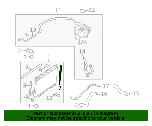 2020-2021 Nissan Frontier Radiator Assembly Side Seal 21496-9BT2C ...