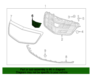 2015-2019 Cadillac Front Grille Crest Logo 23157689 | GMPartsDirect.com