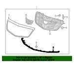 2015-2019 Cadillac ATS Front Bumper Fascia Lower Molding 22879656 GM ...