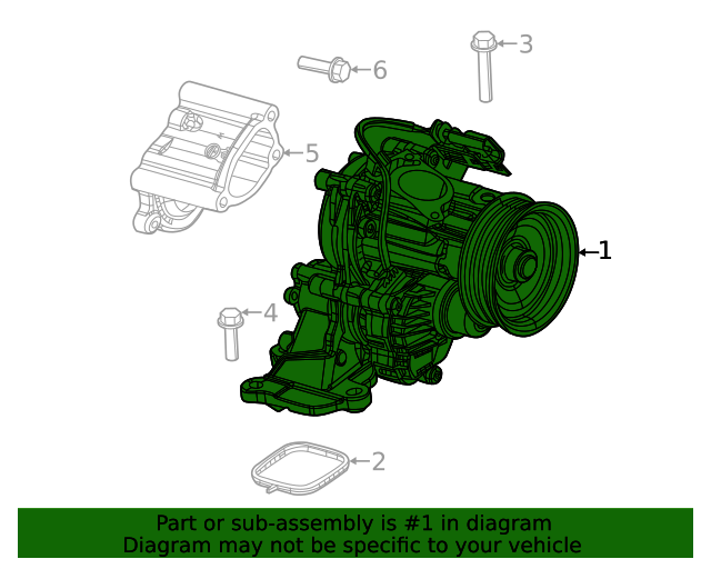 2019-2022 Jeep Cherokee Water Pump 4893618ag | TascaParts.com