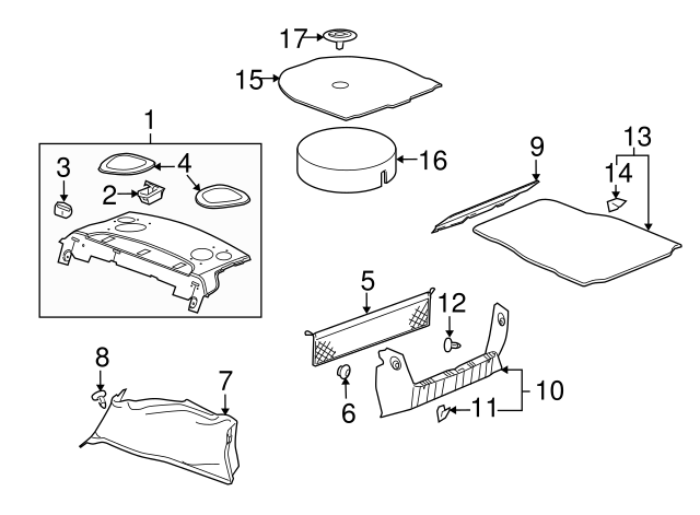 15276338 - Rear Compartment Sill Trim Plate 2006-2016 Chevrolet ...