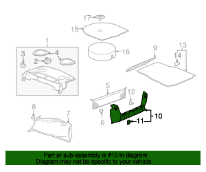 2006-2016 Chevrolet Rear Compartment Sill Trim Plate 15276338 GM ...