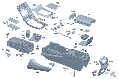 Center Console for 2024 Mercedes-Benz GLC300 | Shop MB Parts