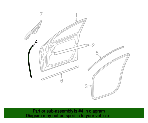 2007-2013 Mercedes-Benz Door Seal 221-720-12-78 | AutoNationParts.com
