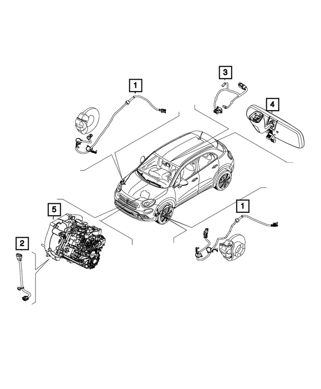 2016-2022 Fiat 500X Jumper Wiring 68283853AA | Mopar eStore