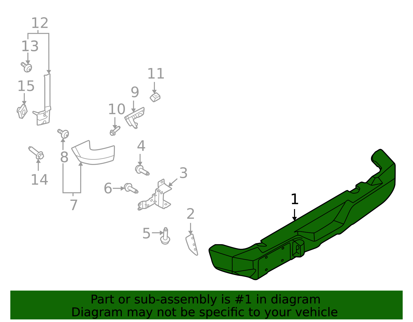 2021-2024 Ford Bronco Bumper Face Bar M2DZ-17906-BB | QuirkParts