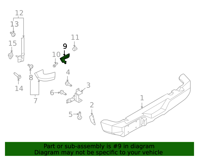 2021-2023 Ford Bronco Side Bracket m2dz17d943a | TascaParts.com