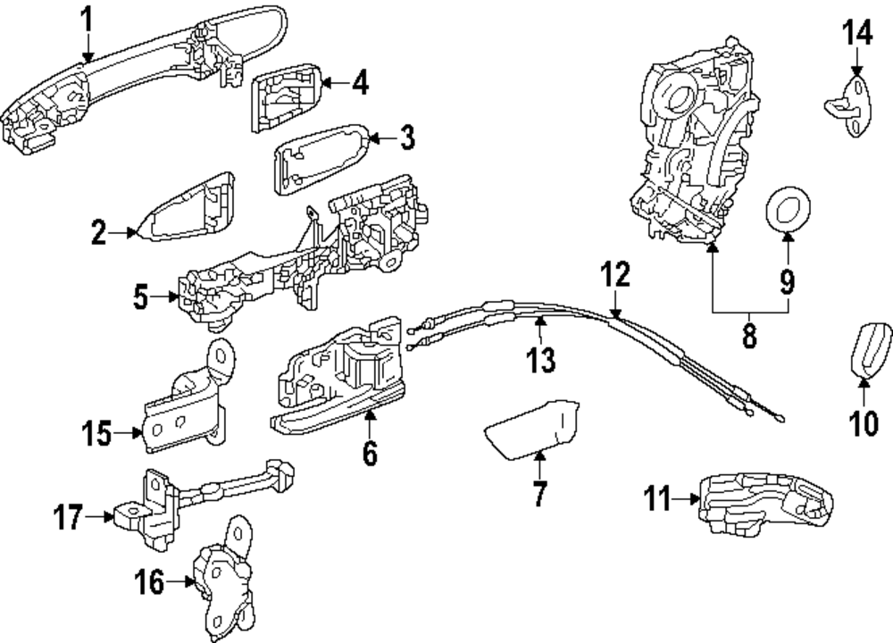 2023-2024 Subaru Solterra | 2023-2024 Subaru Solterra - Lower Hinge ...