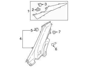 85860-J0000-TTX - Interior Quarter Panel Trim Panel 2018-2022 Hyundai ...