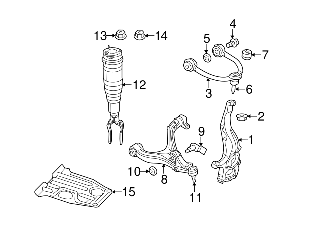 68303269AB - Air Suspension Spring And Shock Assembly Left Front - 2017 ...