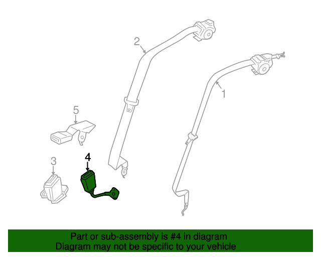 72119172381 - 2011-2019 BMW Buckle End (72-11-9-172-381) | BMW of South ...
