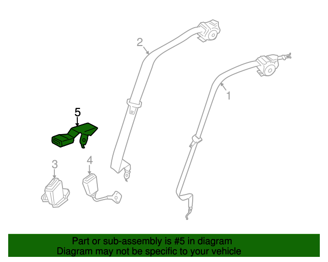 Genuine BMW 72-11-7-238-665 | Center Buckle | FREE Shipping on Most ...