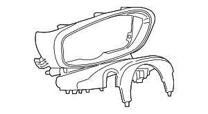 42500484 - Jet Black Instrument Panel Steering Column Upper Trim Cover ...