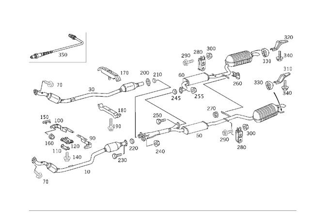 2000-2006 Mercedes-Benz Exhaust Pipe 220-490-09-21 | Mercedes-Benz Parts