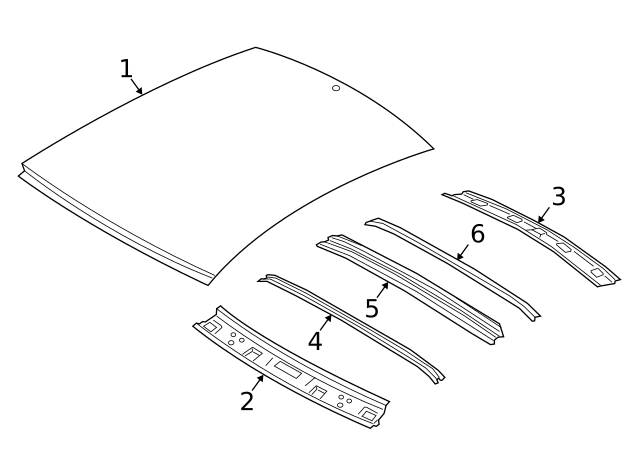 2019-2023 Genesis G70 Rail Assembly Roof Front 67121-G9000 | OEM Parts ...