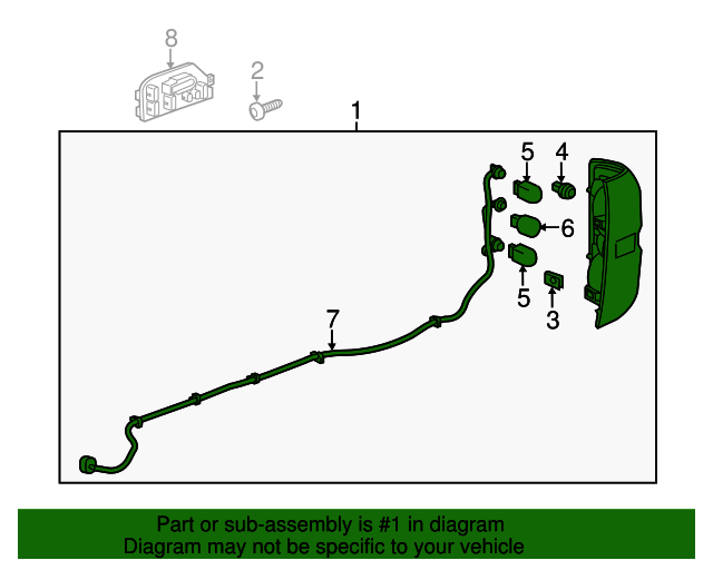 84288719 - Rear Passenger Side Body Structure Stop Lamp 2016-2018 ...