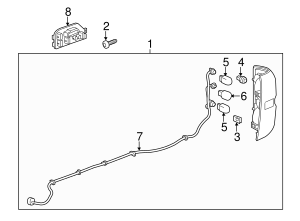 2016-2018 Chevrolet Silverado 1500 Rear Driver Side Stop Lamp 84288718 ...