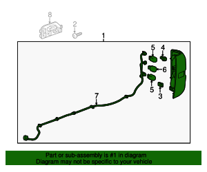 2016-2018 Chevrolet Silverado 1500 Rear Driver Side Stop Lamp 84288718 ...