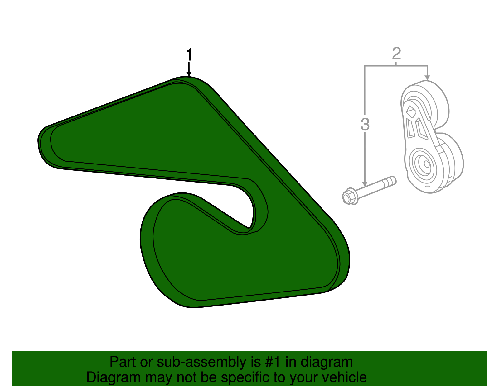 2013-2017 Cadillac V-Ribbed Serpentine Belt 12648981 GM | GMPartsDirect.com