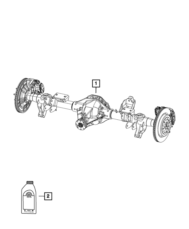 2019 Ram 1500 Rear Complete Axle Assembly 68306203AD | Mopar Estores
