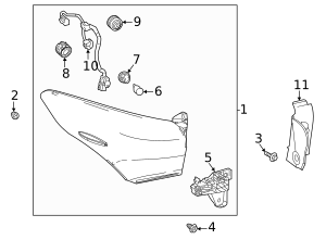 Genuine Toyota Tail Lamp Assembly Guide part# 81496-50010 for 2019-2024 ...