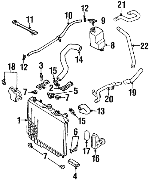 Radiator & Components for 2003 Isuzu Rodeo | Isuzu Parts Center