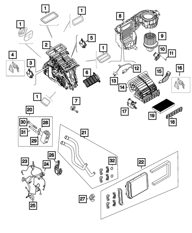 2014-2025 Mopar Heater Core Tube 68567660AA | Mopar eStore