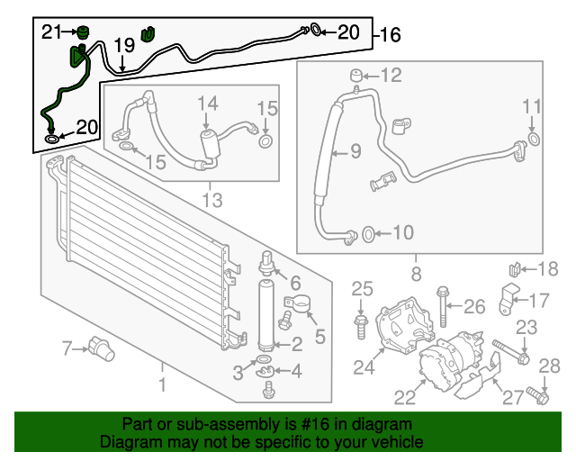 2011-2012 Nissan Leaf Cooler Line 92440-3NA0A | TascaParts.com