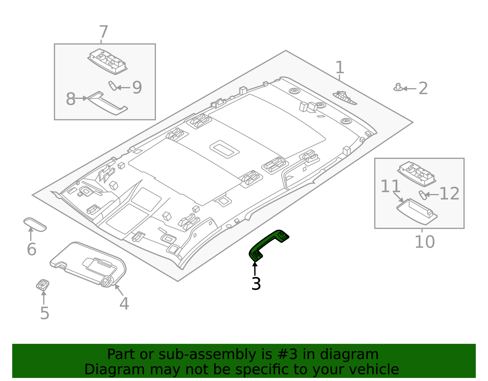 2021-2025 Nissan Rogue Grip Handle 73940-6RA1A | My Nissan Part