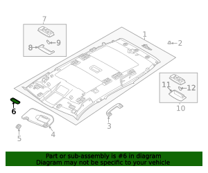 2021-2025 Nissan Vanity Lamp 26430-00Q0C | Bill Kay Nissan Parts