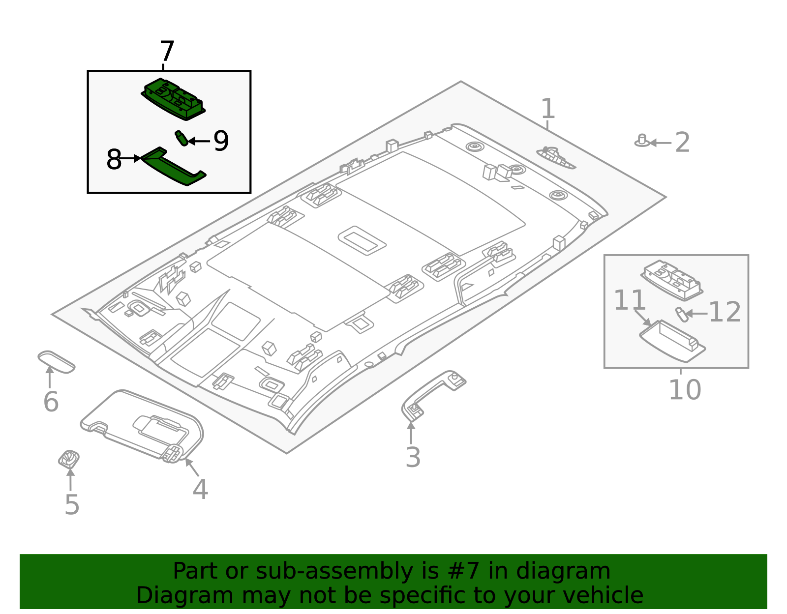 2021-2025 Nissan Rogue Dome Lamp Assembly 26410-6RA0A | My Nissan Part
