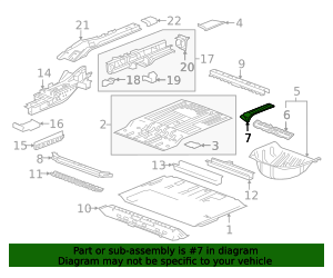 Passenger Side Rear Compartment Floor Panel Extension 84075029 ...