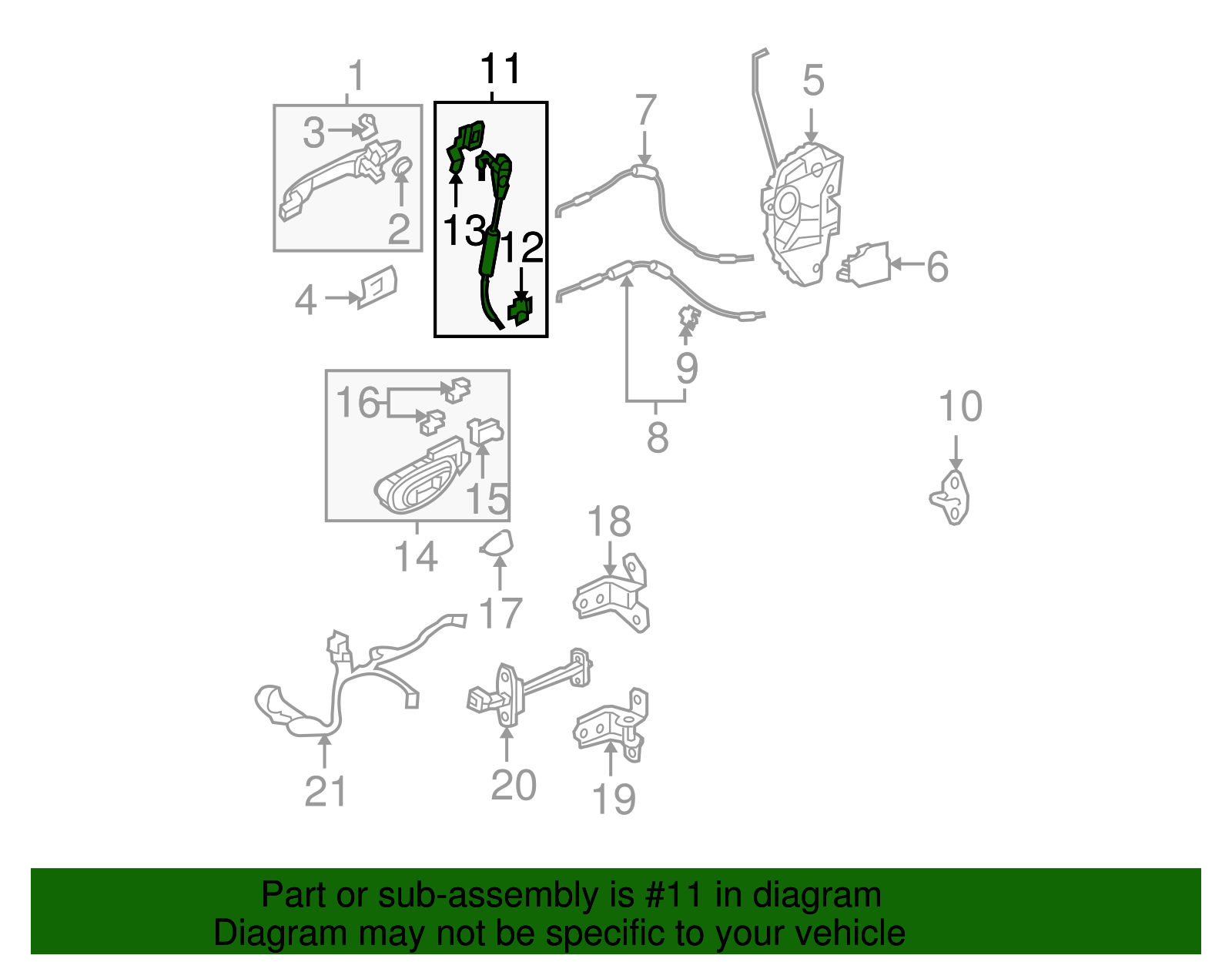 72185-SNA-A01 - Door Lock Cylinder 2006-2011 Honda Civic | AutoNation Parts