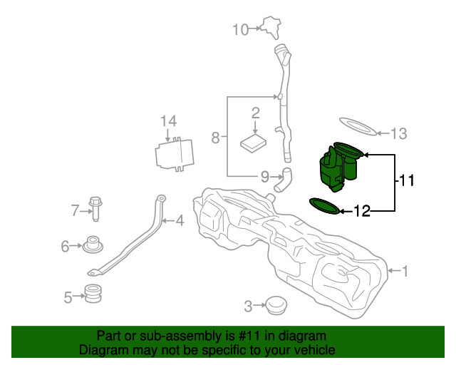 16117344066 - 2016-2021 BMW Fuel Pump (16-11-7-344-066) | BMW of South ...