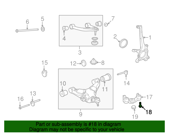 Genuine Toyota Suspension Control Arm Bolt (Left, Right, Front, Lower ...