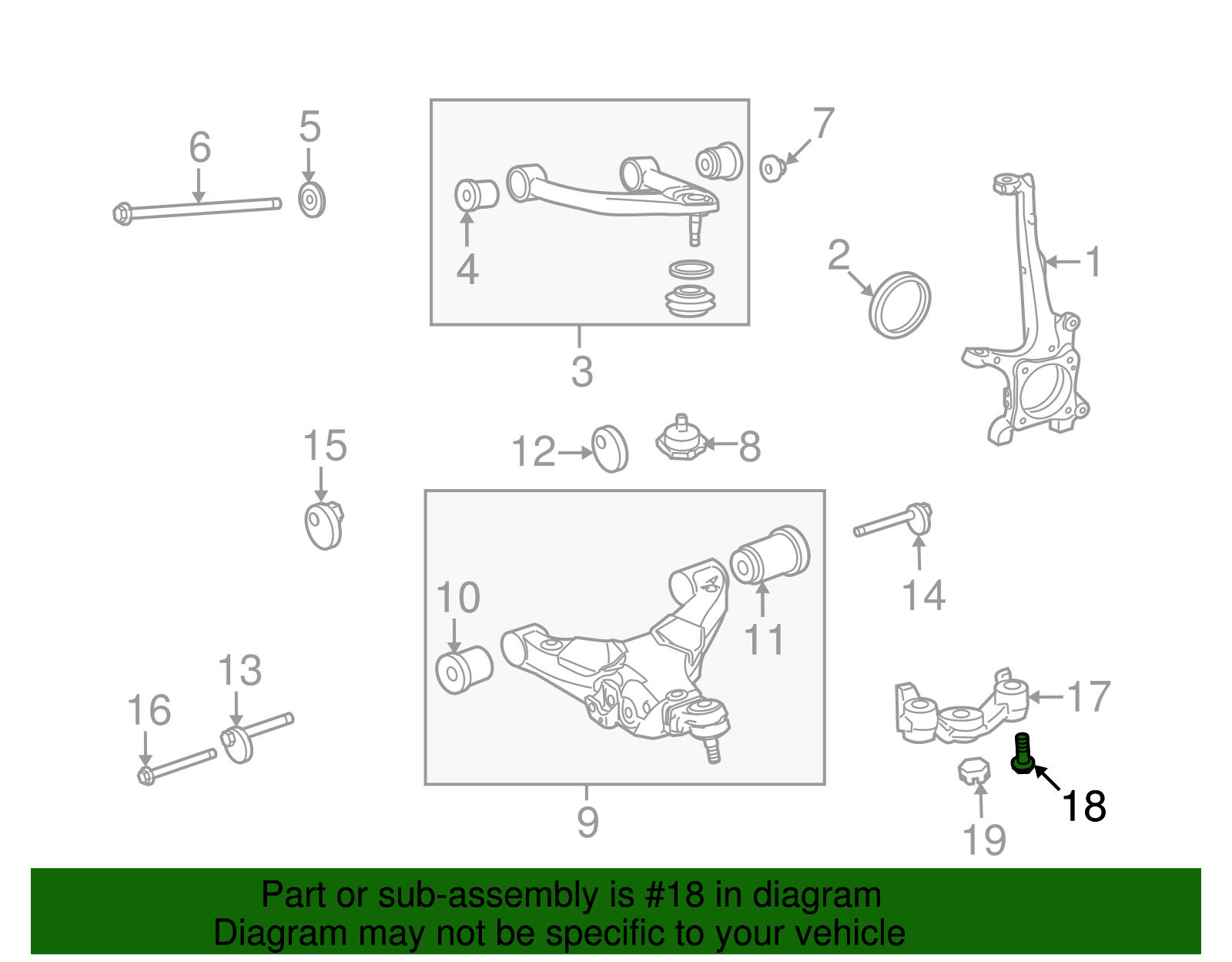 2007-2025 Toyota Suspension Control Arm Bolt 90105-A0450 | Toyota Parts ...