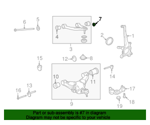 2007-2024 Toyota Suspension Control Arm Nut 90178-A0084 | Toyota Parts ...