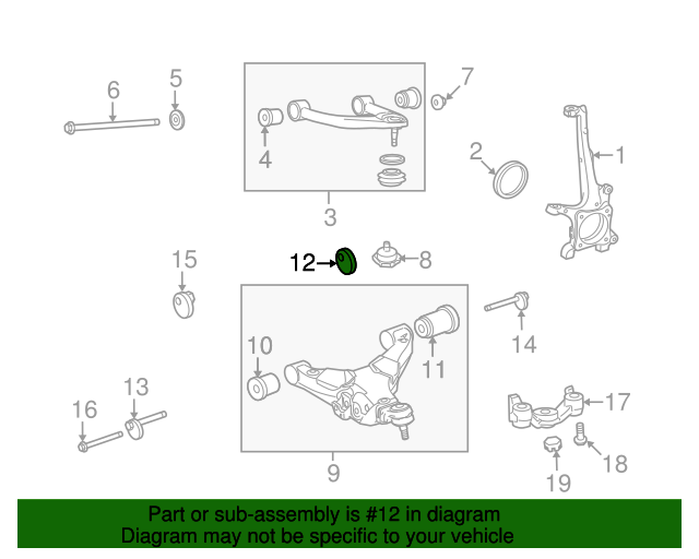 2007-2022 Toyota Alignment Camber Adjusting Eccentric (Left, Right ...