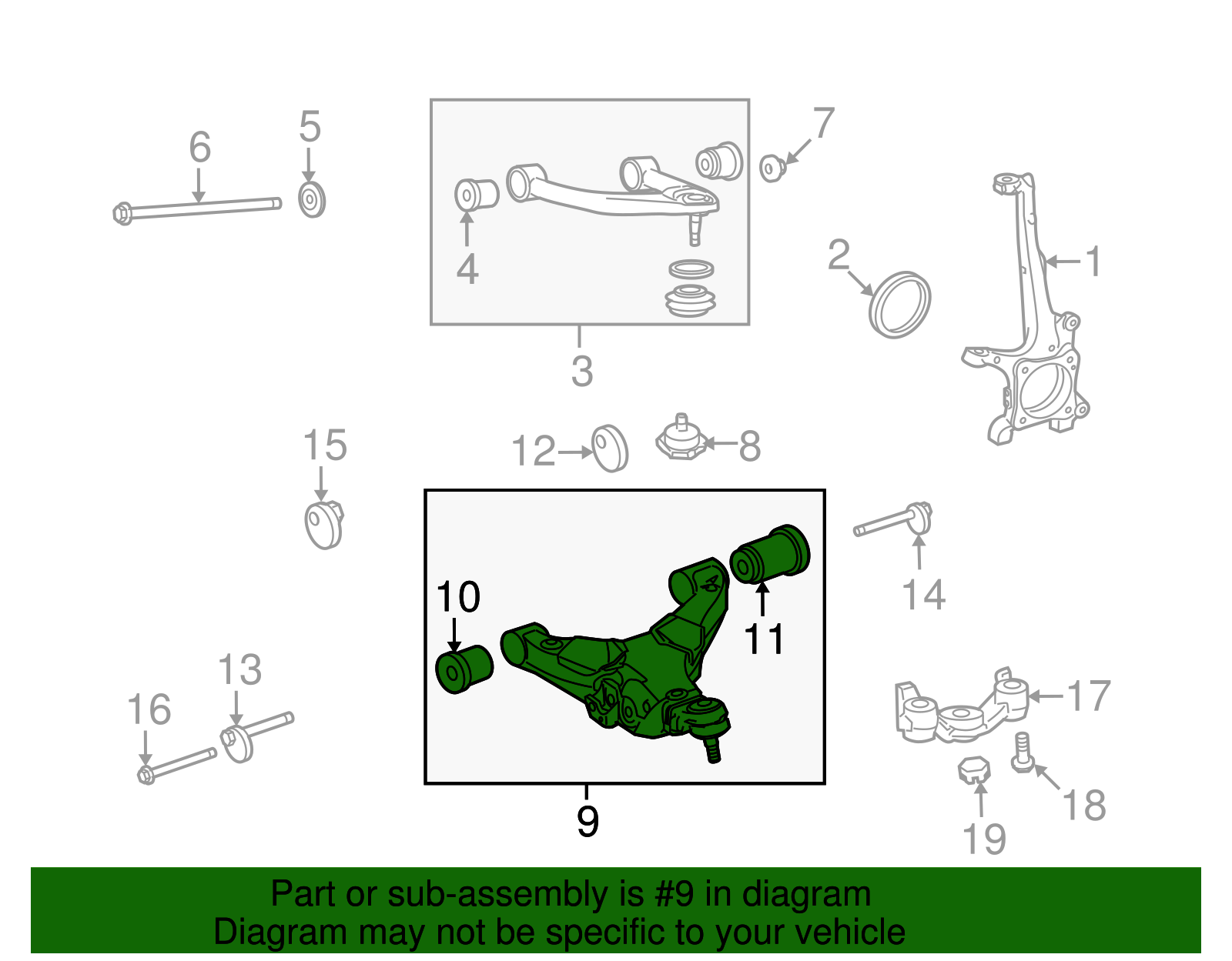 2007-2022 Toyota Suspension Control Arm (Left, Front, Lower) 48069 ...