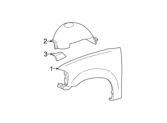 1997-2004 Ford Fender Liner 8L3Z-16103-B | Online Ford Parts Catalog