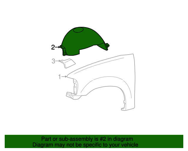 1997-2004 Ford OEM NEW 1997-2004 Ford F-150 Heritage Left Fender Liner ...