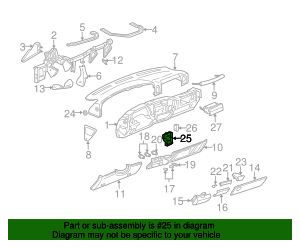 1999-2007 GM OEM NEW 1999-07 GM Chevrolet GMC Cadillac Silverado Panel ...