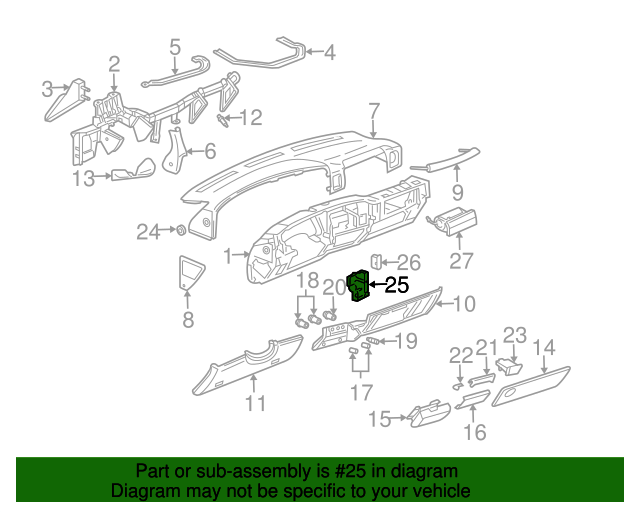 1999-2007 GM OEM NEW 1999-07 GM Chevrolet GMC Cadillac Silverado Panel ...