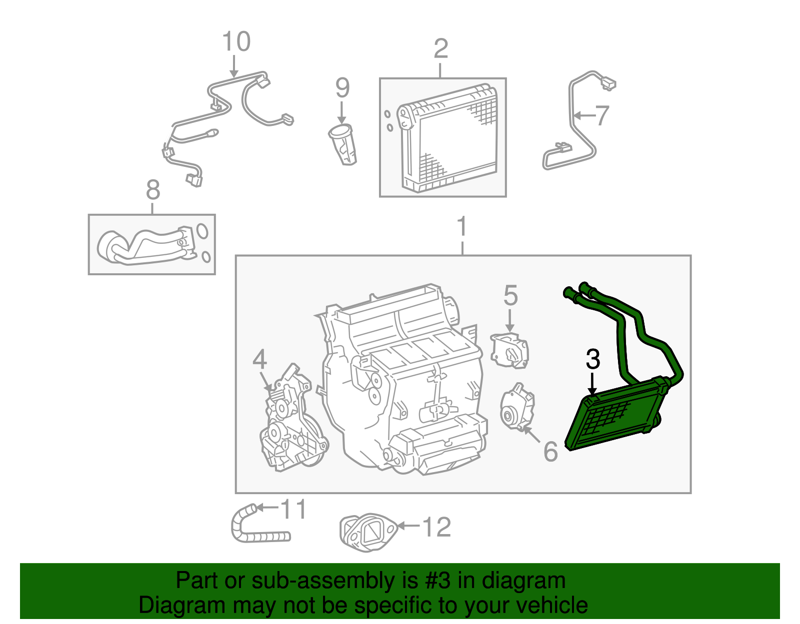 2007-2022 Toyota Heater Core 87107-0C050 | Toyota Parts Center